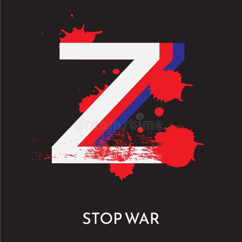 Stylized Letter Z Symbol of Russian in Attack and War in Ukraine in ...