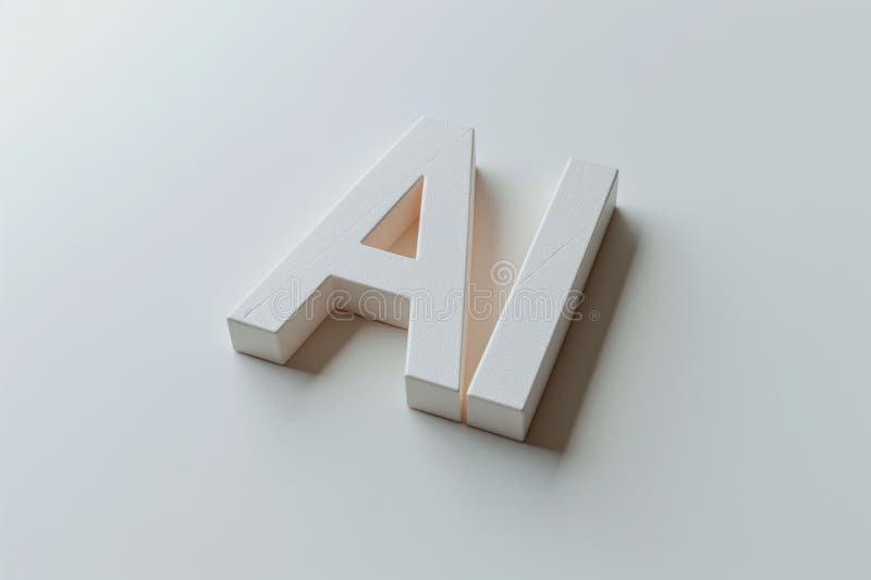 Stylized Letters AI Representing Artificial Intelligence on a ...