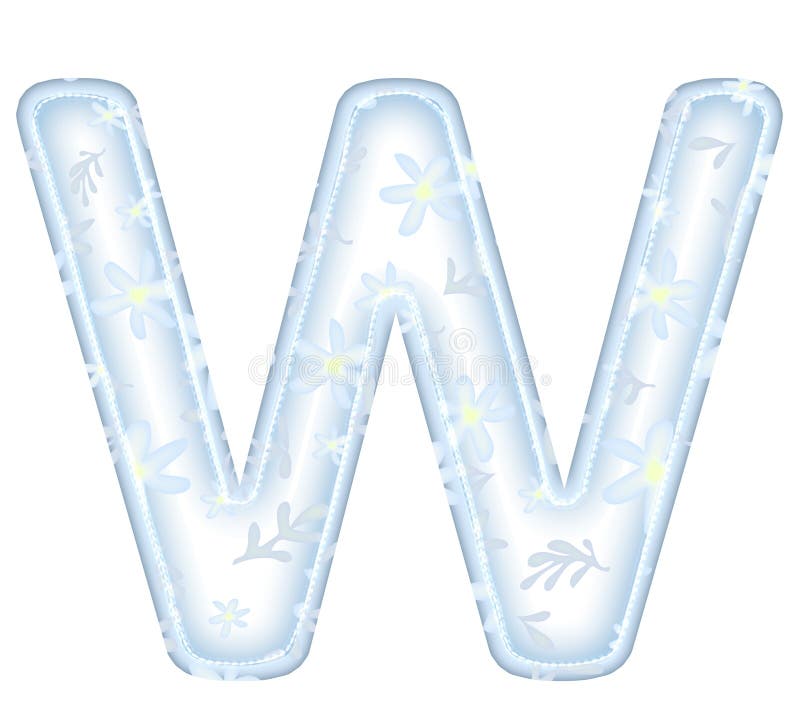 Alphabet Letter W stock image. Illustration of pale - 372375701