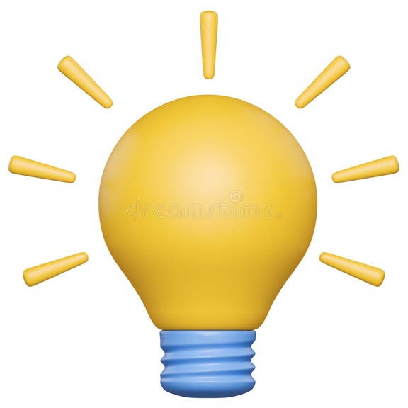 Stylized light bulb stock illustration. Illustration of idea - 358044135