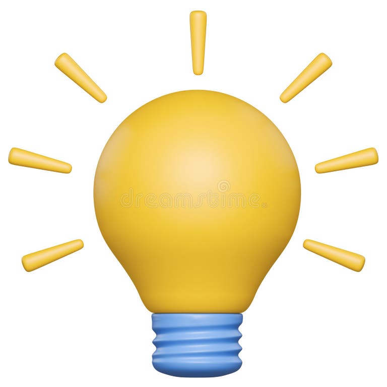 Stylized light bulb stock illustration. Illustration of idea - 358044135