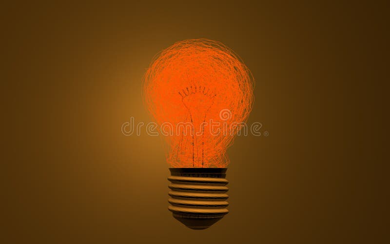 Stylized lightbulb stock illustration. Illustration of mess - 39323034