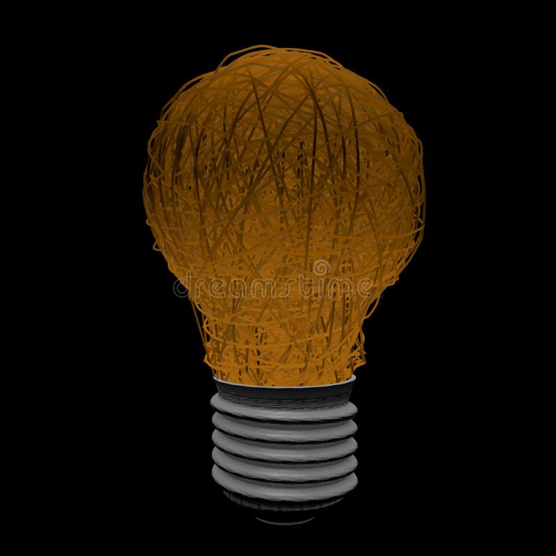 Stylized lightbulb stock illustration. Illustration of bounce - 39323030