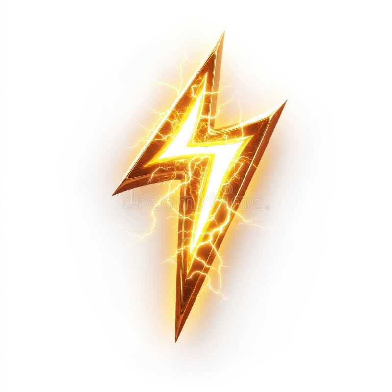A Stylized Lightning Bolt with a Glowing Effect, Symbolizing Energy or ...