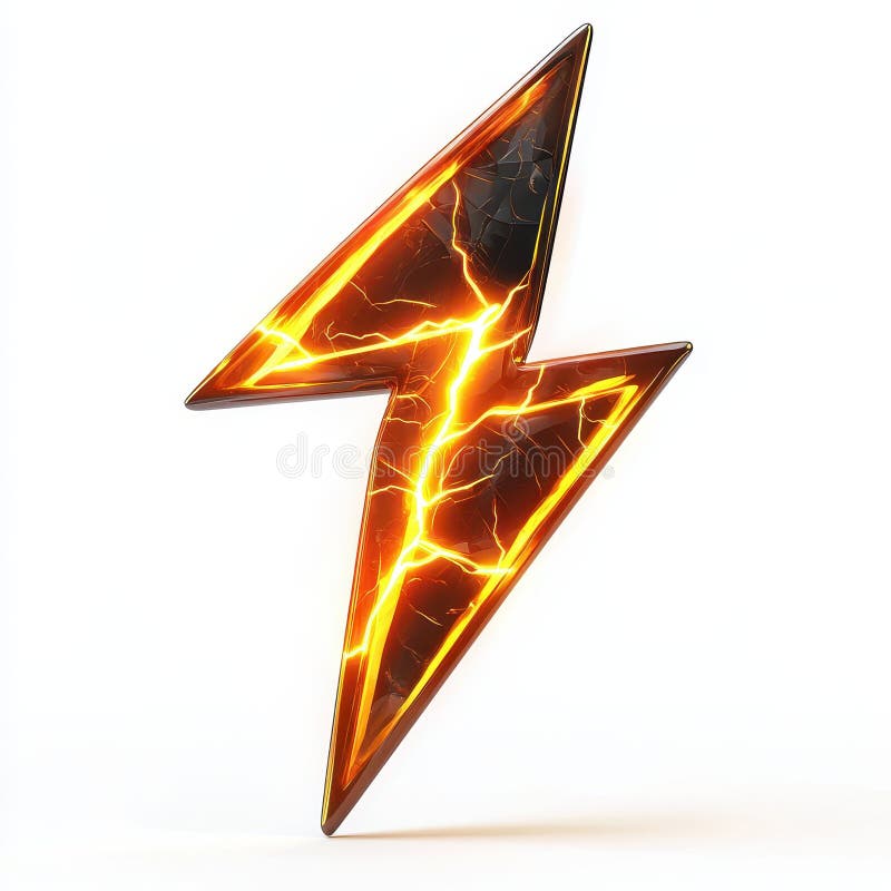 A Stylized Lightning Bolt Icon with a Glowing Effect, Symbolizing ...