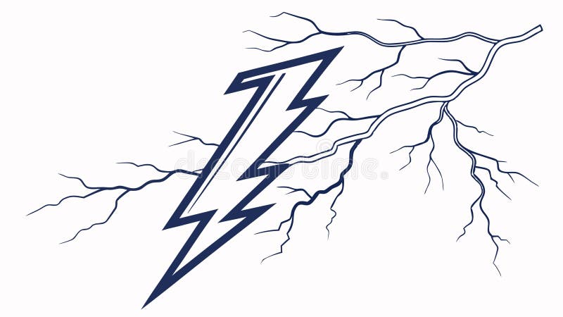 Stylized Lightning Bolt Strike with Sharp Edges Illustration, Vector ...