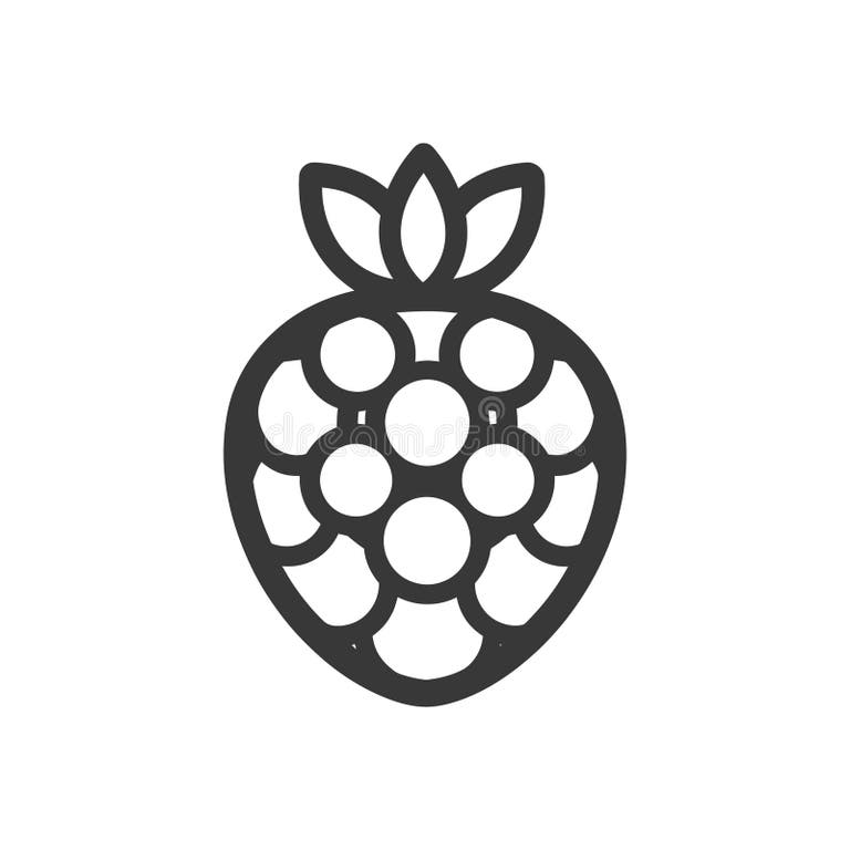 AI-Generated Raspberry Icon Stock Vector - Illustration of food ...