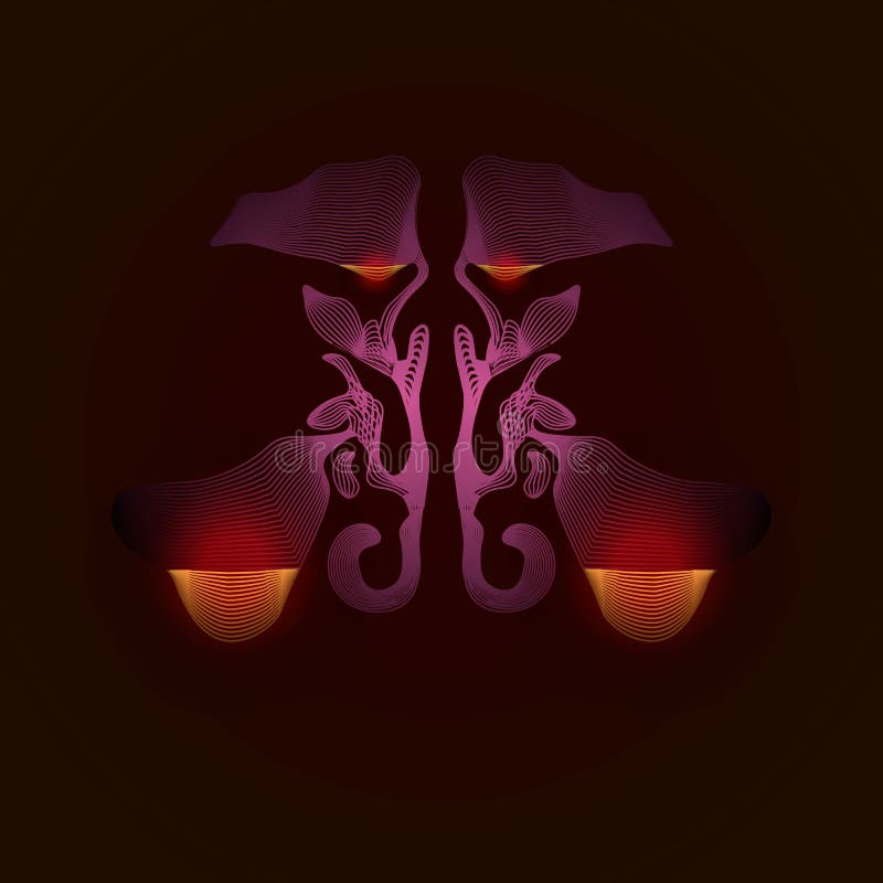 Stylized Lines of the Maxillary Sinuses with a Point of Pain and ...