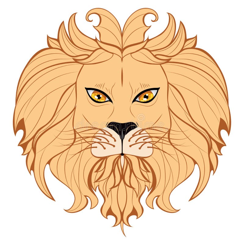 Stylized Lion Head stock vector. Illustration of leadership - 47033497
