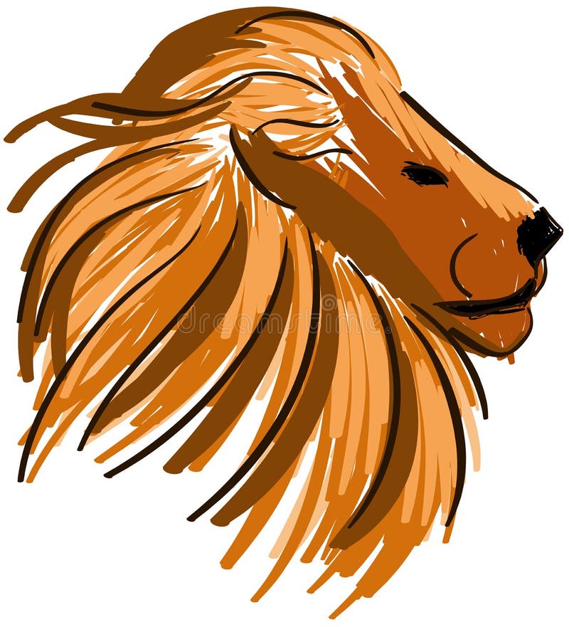 Stylized lion isolated stock vector. Illustration of abstract - 51081194