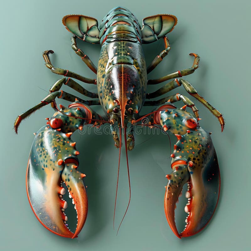 Stylized Lobster Pastel Color Scheme Featuring Intricate Patterns ...