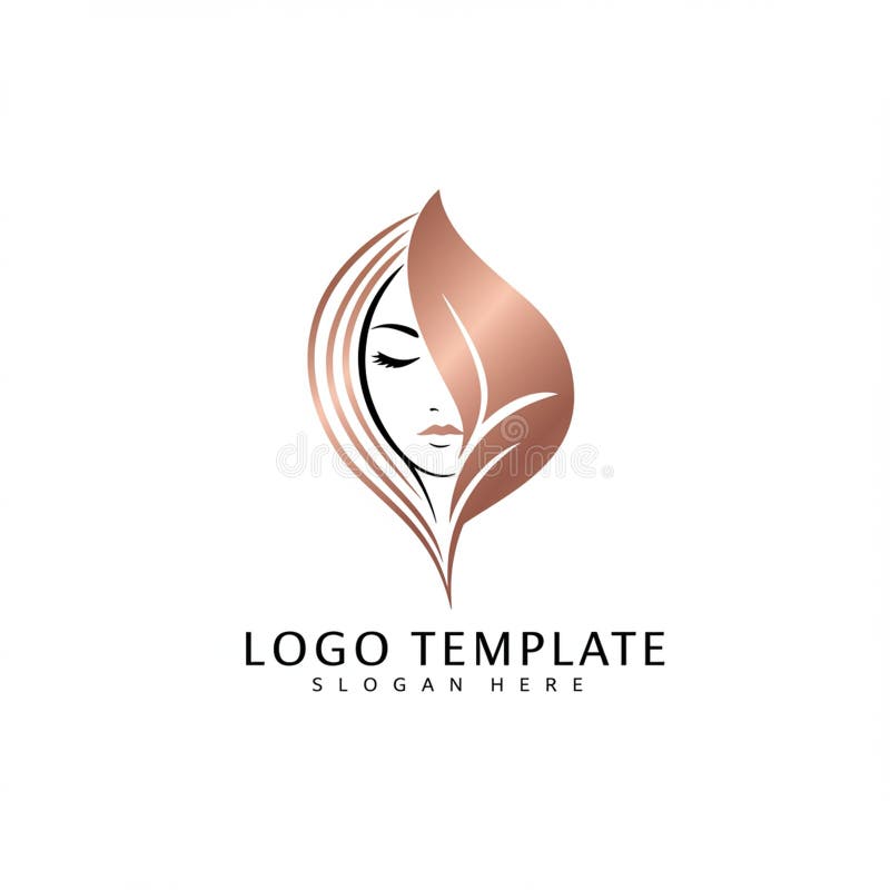 A Stylized Logo Featuring a Flame-like Shape in a Copper Gradient on a ...
