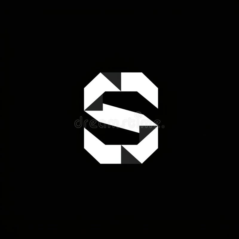 A Stylized Logo in the Shape of the Letter "S" on a Black Background ...