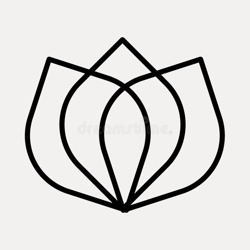 Stylized Lotus, Lotus. Abstract Minimalistic Clean and Simple Circle ...