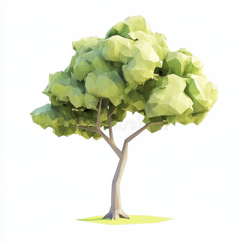 A Stylized, Low-poly Tree Design Suitable for Graphic Resources or ...
