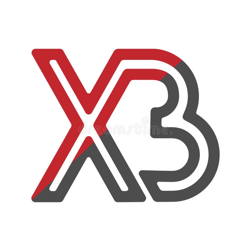 Stylized Lowercase Letters X and B, Connected by a Single Line for Logo ...