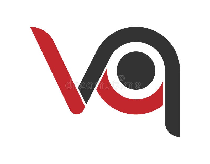 Stylized Lowercase Letters V and Q are Linked by a Single Line for a ...