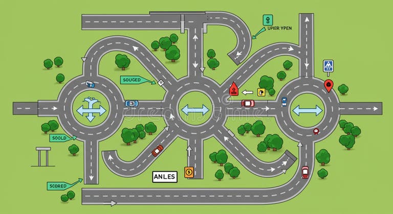 Multiple Intersections Stock Illustrations – 146 Multiple Intersections ...