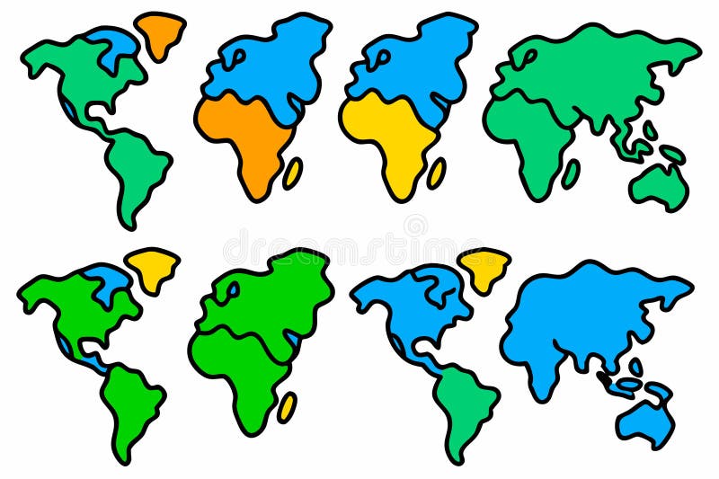 Stylized Map Illustrated Vector Art Stock Vector - Illustration of ...