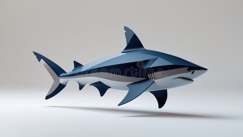 Stylized Marine Predator in Motion: a Sleek and Modern Shark Design for ...