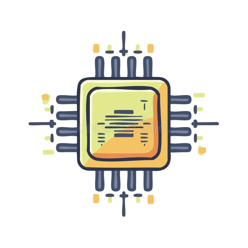 Microprocessor Illustration Stock Illustrations – 17,565 Microprocessor ...