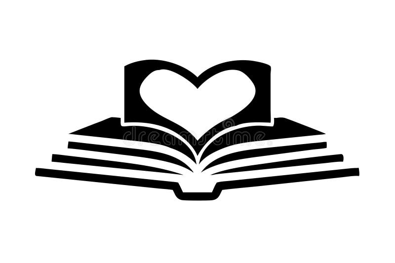 Stylized Minimal Open Book Design with Clean Lines, Fitting for World ...