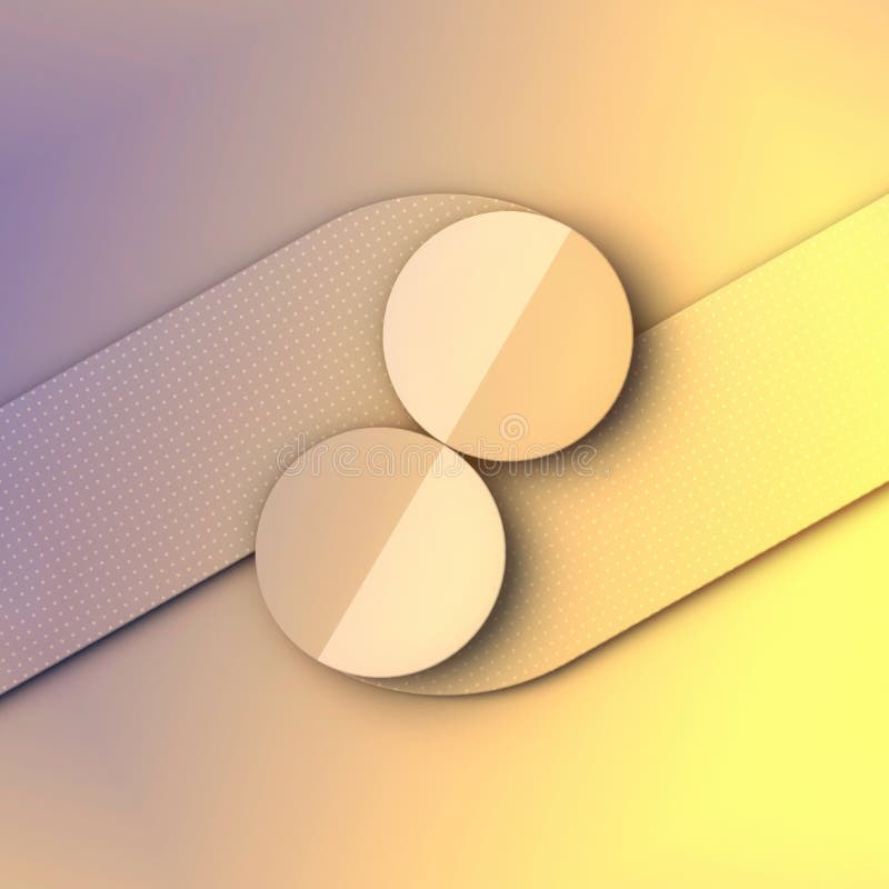 Stylized Minimalistic Digital Illustration of Simple Geometric Objects ...