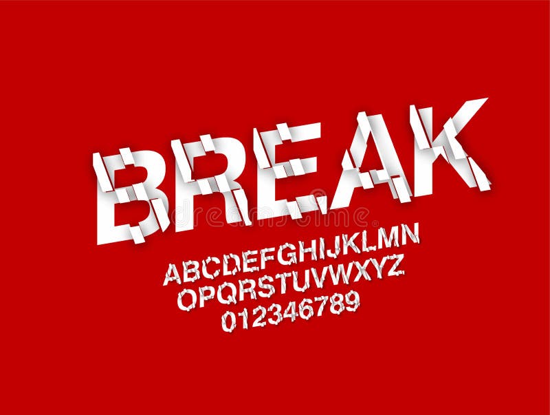 Abstract Font Set of Alphabet Vector Text Design Stock Vector ...