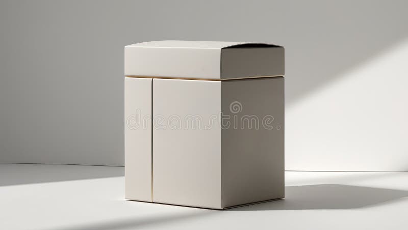 Stylized Modern and Sleek Mock Up of a White Box Stock Illustration ...