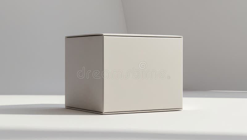 Stylized Modern and Sleek Mock Up of a White Box Stock Illustration ...
