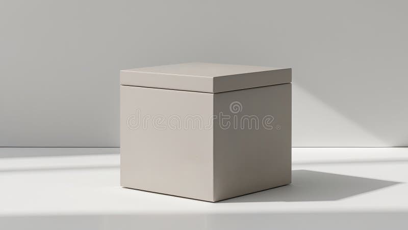 Stylized Modern and Sleek Mock Up of a White Box Stock Illustration ...
