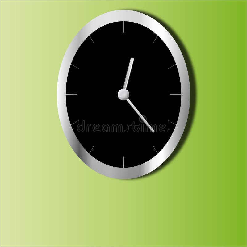 Stylized Modern Wall Clock. Stock Illustration - Illustration of dinner ...