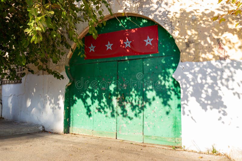 Stylized Moroccan flag stock photo. Image of detail - 199201656