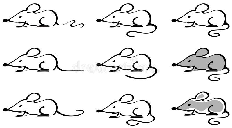 Stylized mouse drawing stock illustration. Illustration of mouse - 20614267