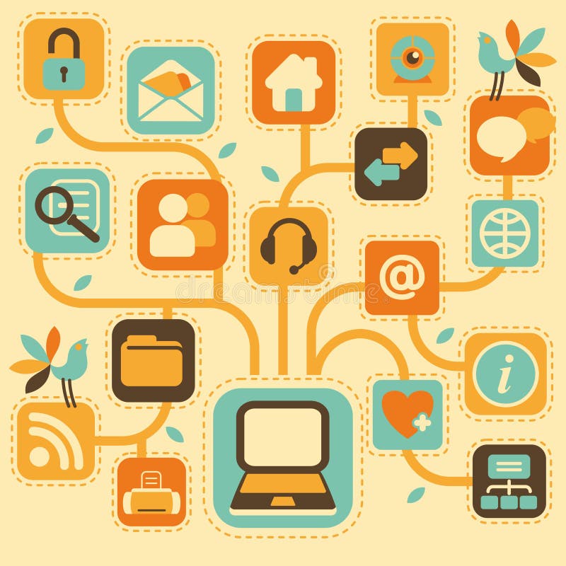 Stylized Network Tree stock vector. Illustration of information - 31719909