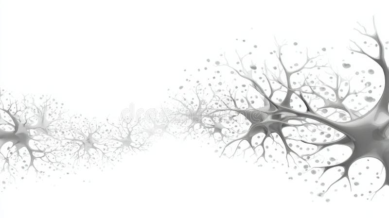 Stylized Neuron Pattern Creates Calming Waves in a Clean White Layout ...