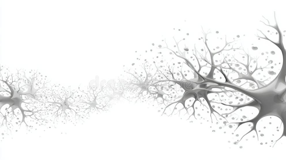 Stylized Neuron Pattern Creates Calming Waves in a Clean White Layout ...