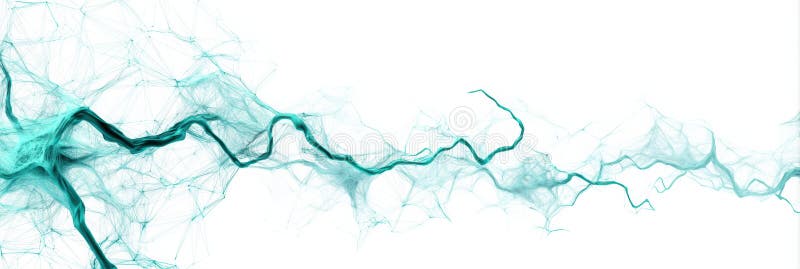 Stylized Neuron Pattern Creating Calm Wave Layout with Clean White ...