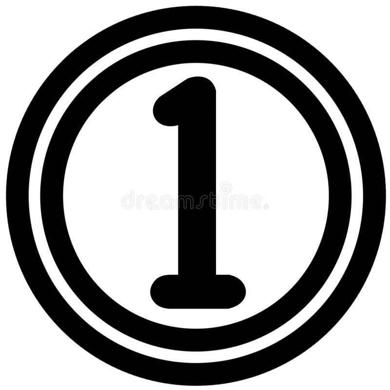 Stylized Number One Design on Fabric with Circle and Stripes Suitable ...