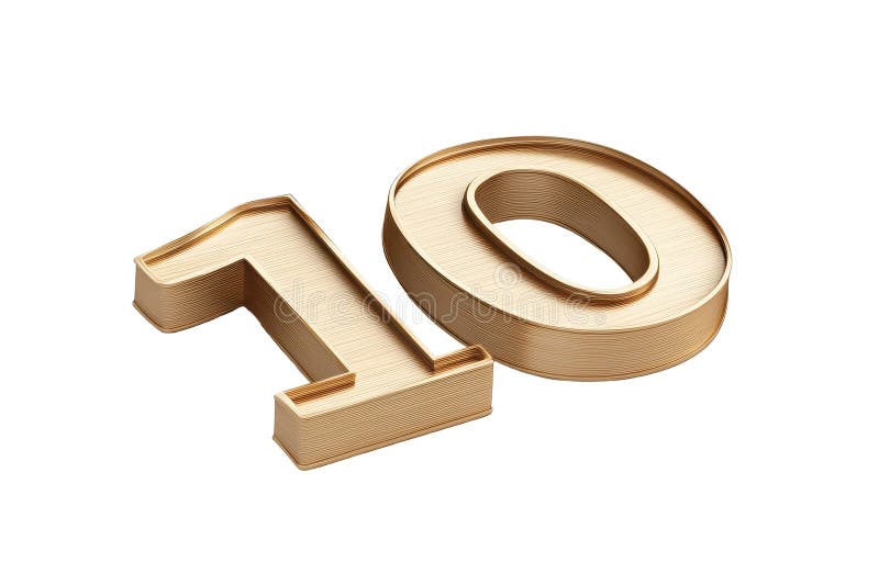 Stylized Number Ten Isolated for Creative Design Purposes Stock Photo ...