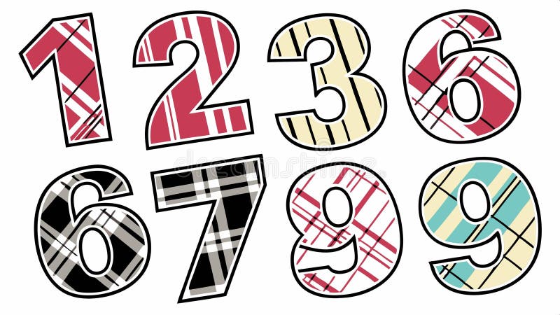 Stylized Numbers 123, Playful Typography, Design Element Vector Design ...