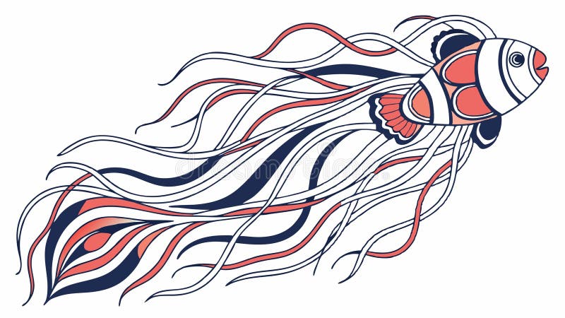 Stylized Octopus with Dynamic Tentacles, Marine Life Art, Vector Design ...