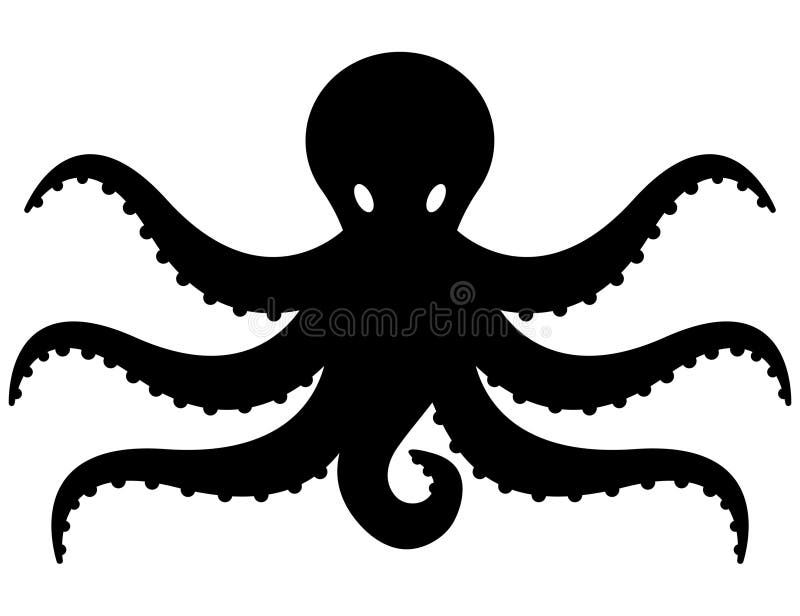 Stylized Octopus Silhouette Graphic Designed Specifically for Creative ...