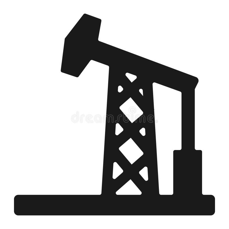 Stylized Oil Drilling Rig Icon Stock Vector - Illustration of ...