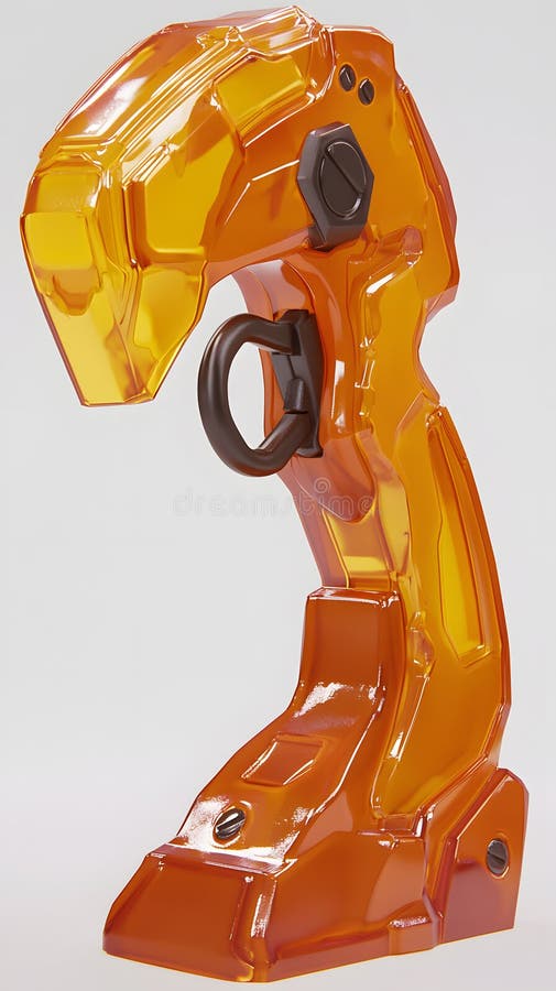 Stylized Orange Gaming Controller Design Stock Image - Image of curves ...