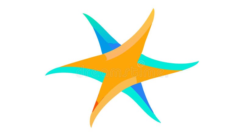 Stylized Orange Star Abstract Shape Vector, Vector Design Generative AI ...