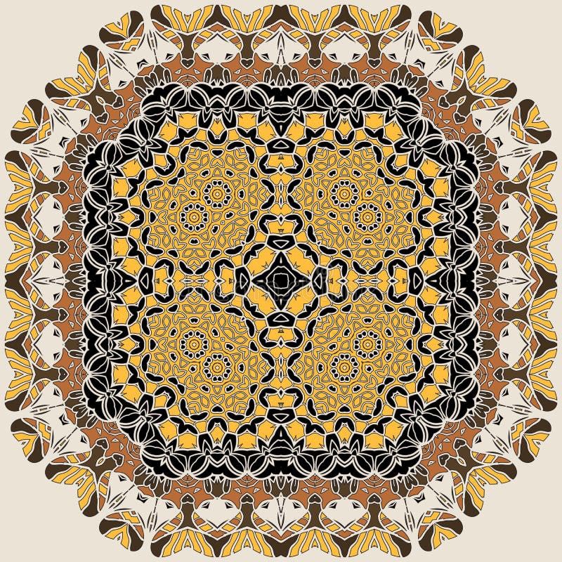 Stylized Oriental Carpet Lace Stock Vector - Illustration of graphic ...