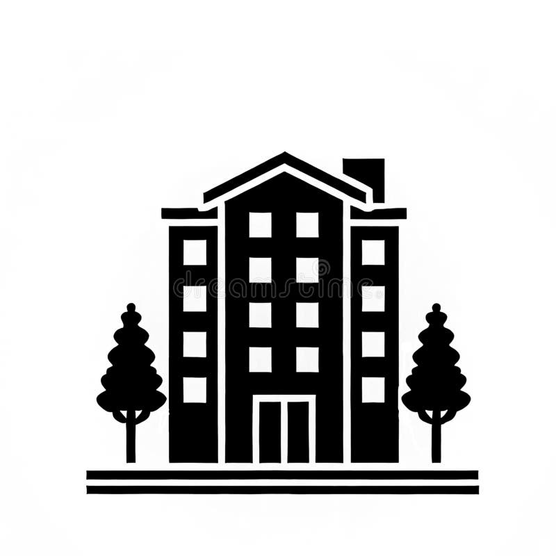 Ornate Black and White Tree Silhouette Design Stock Vector ...