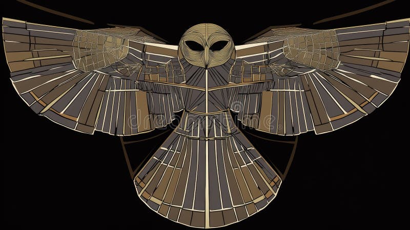 Geometric Owl Art stock illustration. Illustration of artwork - 367521370