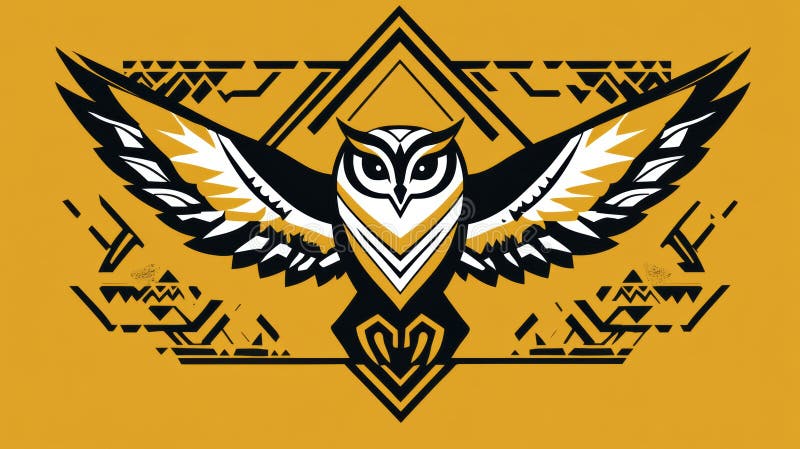 Geometric Owl Design stock illustration. Illustration of vector - 367521326